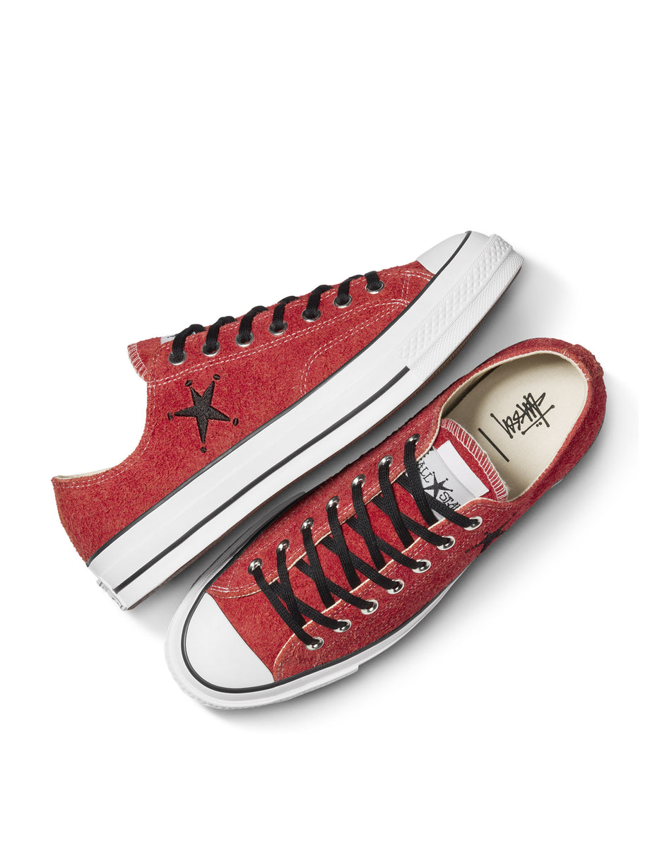 CONVERSE x STÜSSY: SUEDE CHUCK 70 LOW RED - minishopmadrid