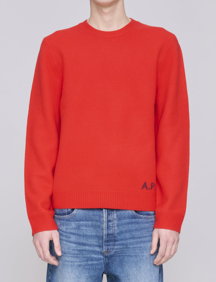 A.P.C. PULL EDWARD RED - minishopmadrid